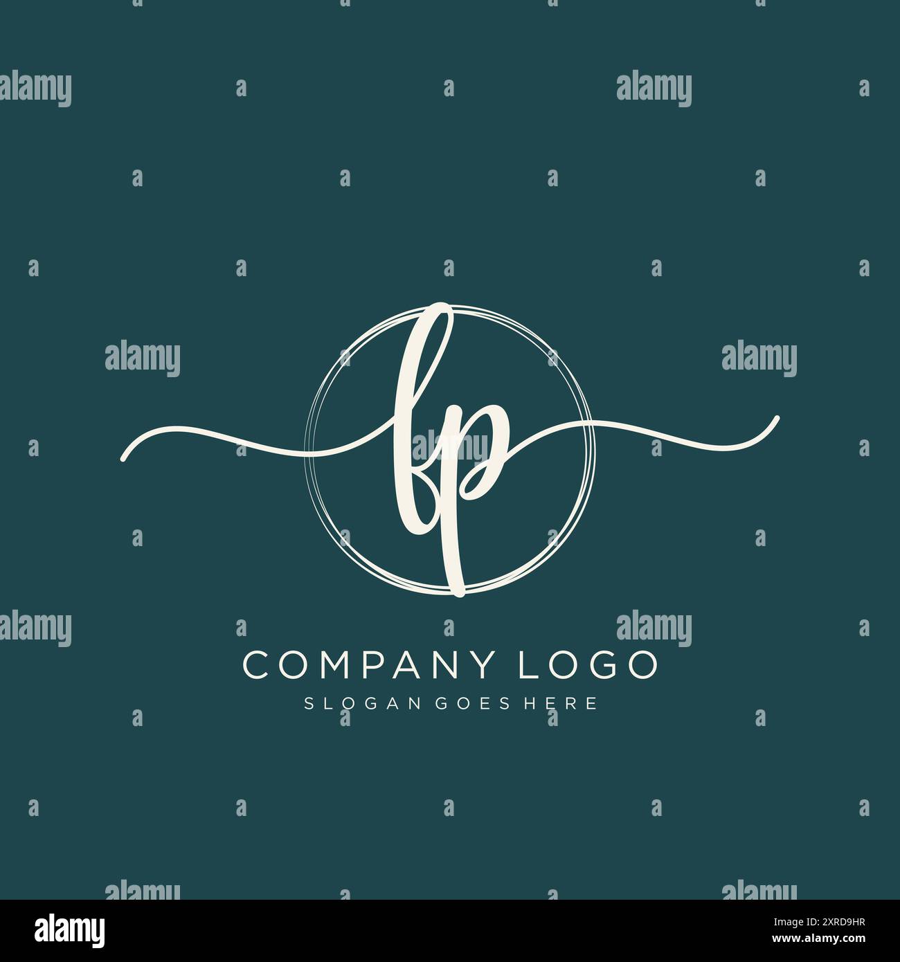 Initial fp logo vector vectors Stock Vector Images - Alamy