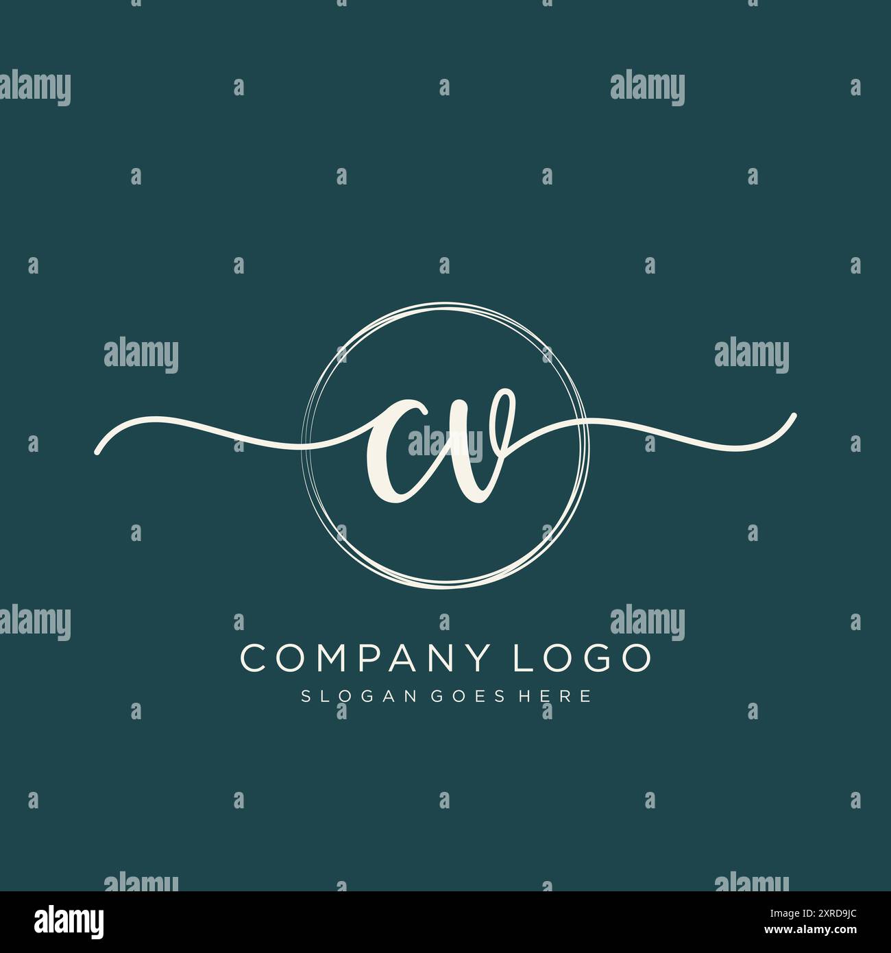 Cv logo concept design hi-res stock photography and images - Alamy