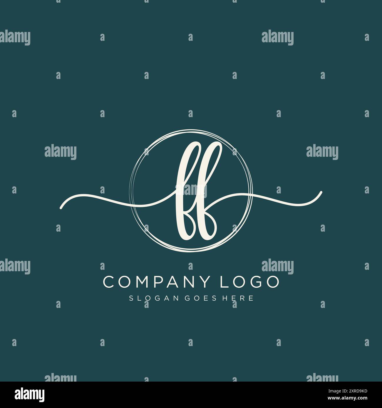 Ff monogram vector vectors hi-res stock photography and images - Alamy