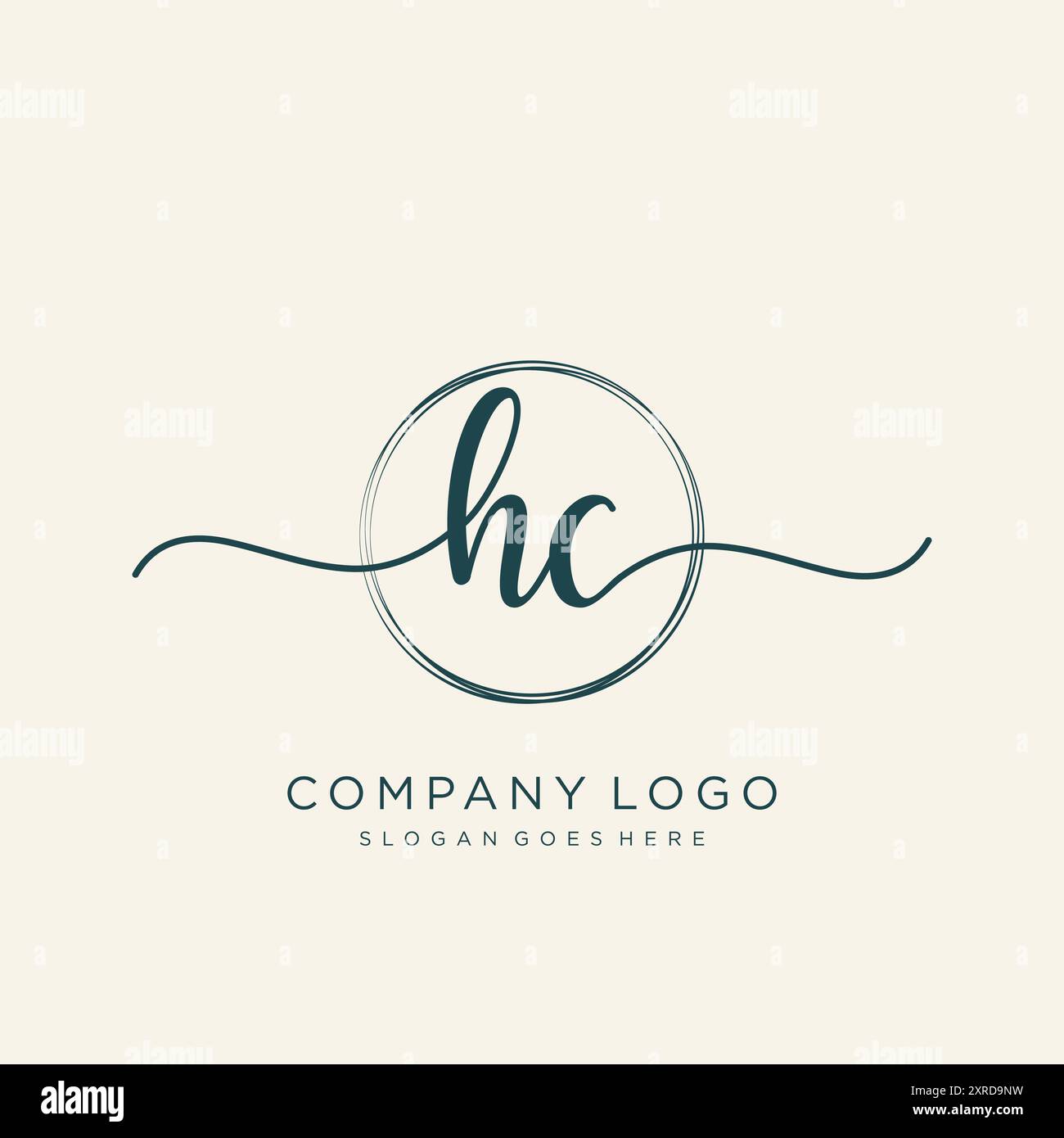 HC Initial Handwriting Logo Design Stock Vector Image & Art - Alamy