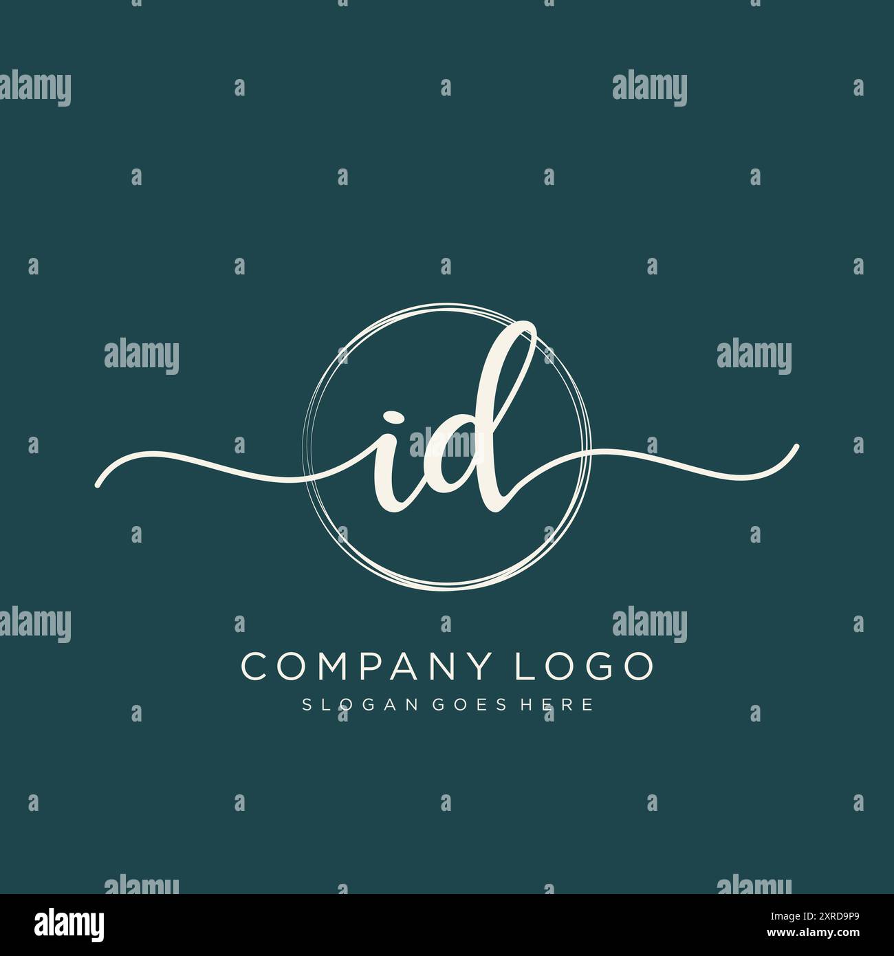 Id letter design Stock Vector Images - Alamy