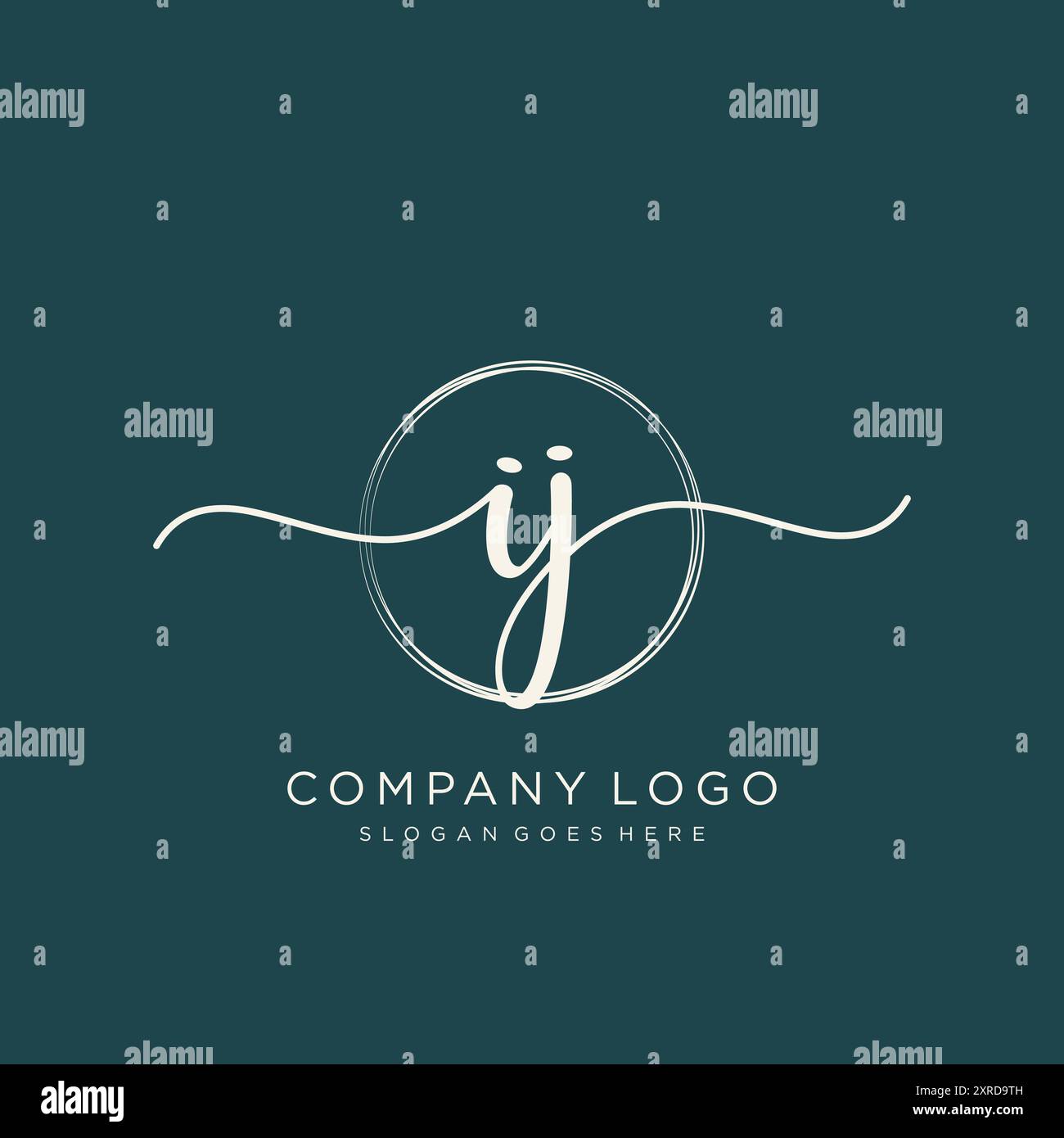 Ij letter design hi-res stock photography and images - Alamy