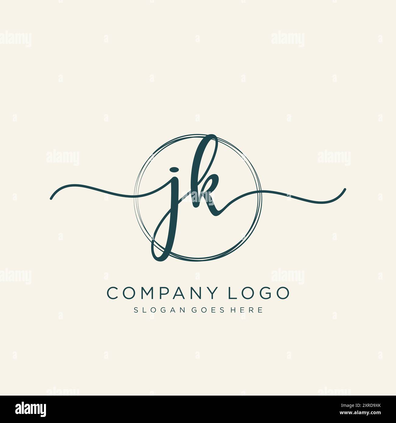 JK Initial Handwriting Logo Design Stock Vector Image & Art - Alamy
