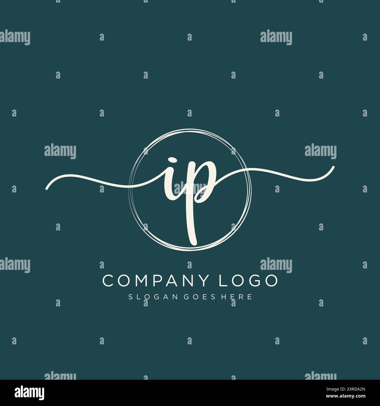 Ip letter design hi-res stock photography and images - Alamy