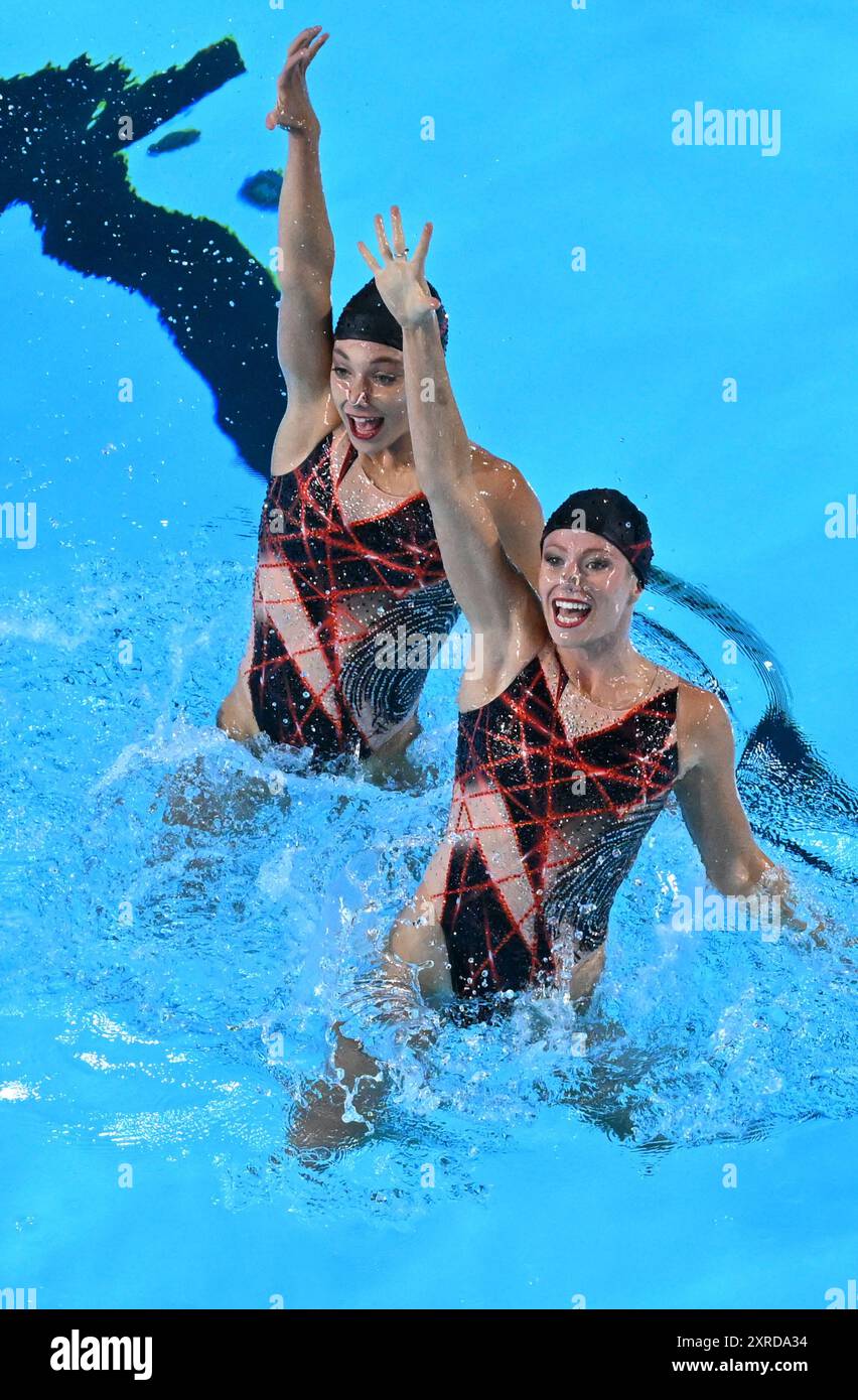Saint Denis. 9th Aug, 2024. Audrey Lamothe/Jacqueline Simoneau of ...