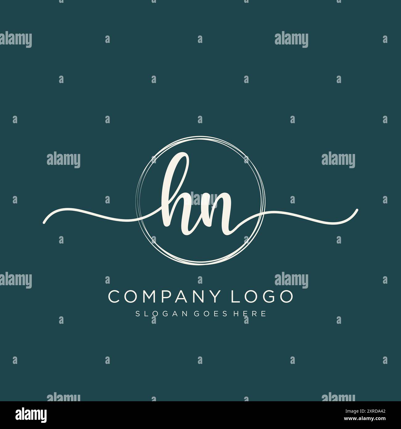 HN Initial Handwriting Logo Design Stock Vector Image & Art - Alamy