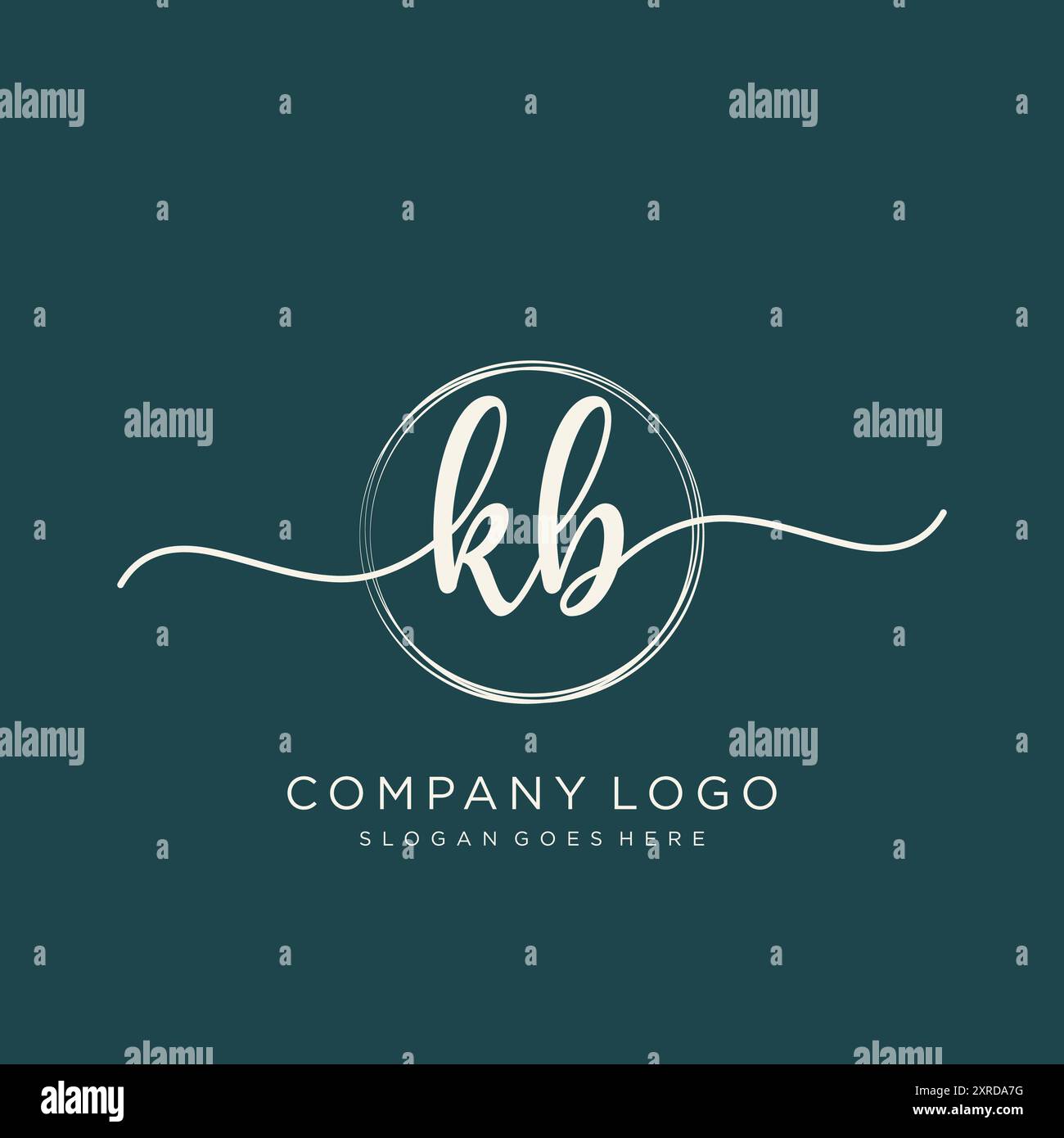 KB Initial Handwriting Logo Design Stock Vector Image & Art - Alamy