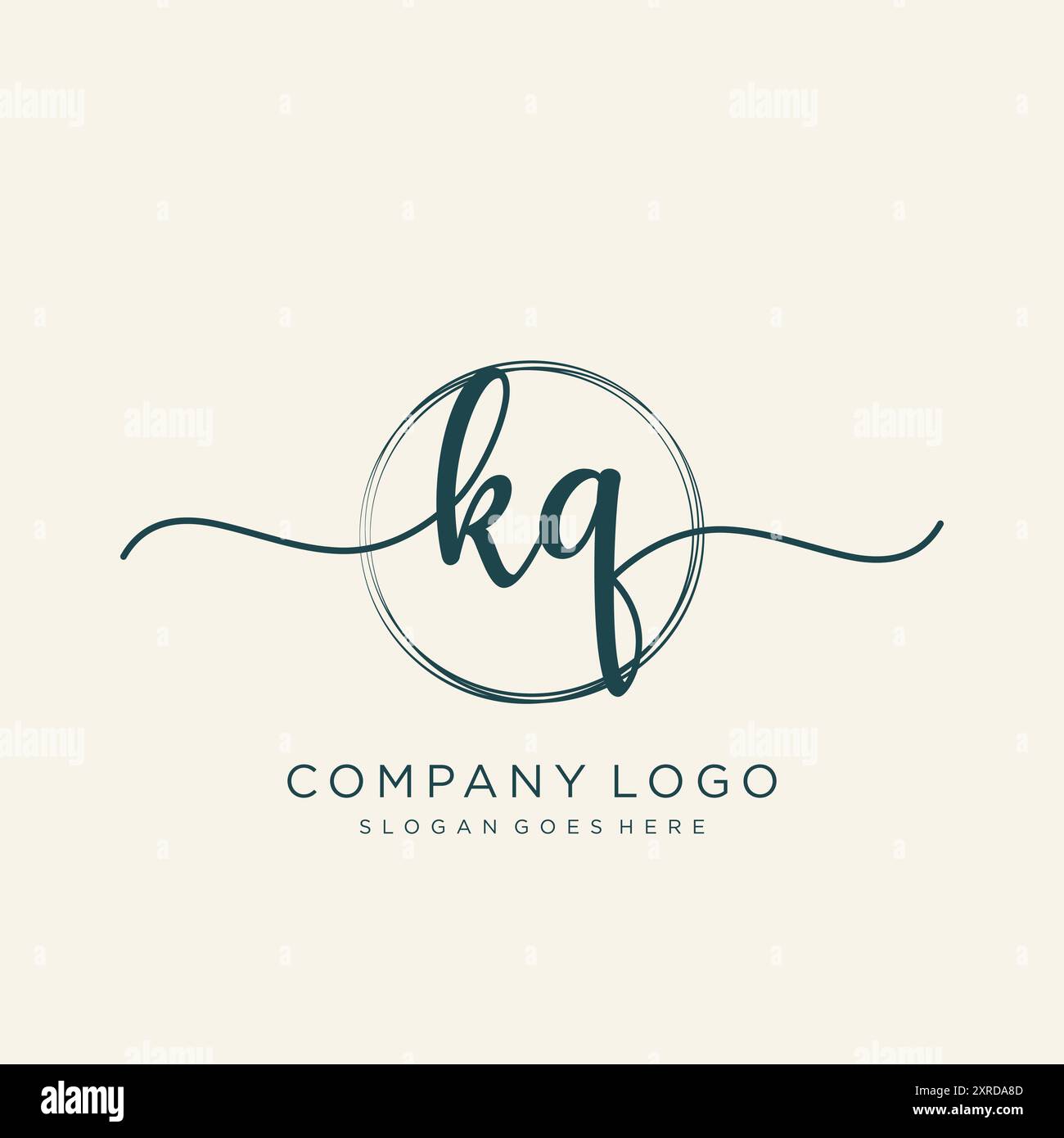 Initial kq logo Stock Vector Images - Alamy