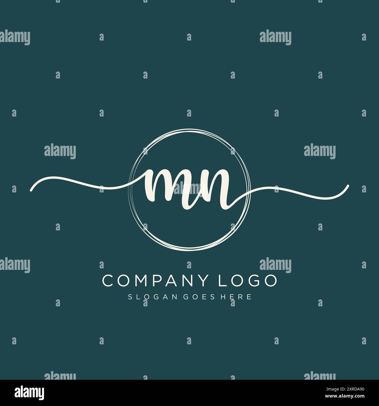 Mn letter design hi-res stock photography and images - Alamy