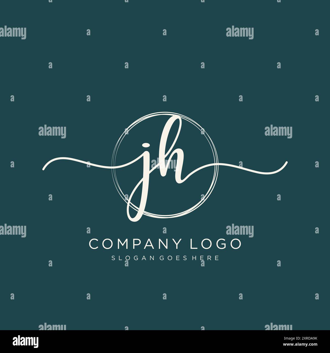 Jh letter design Stock Vector Images - Alamy