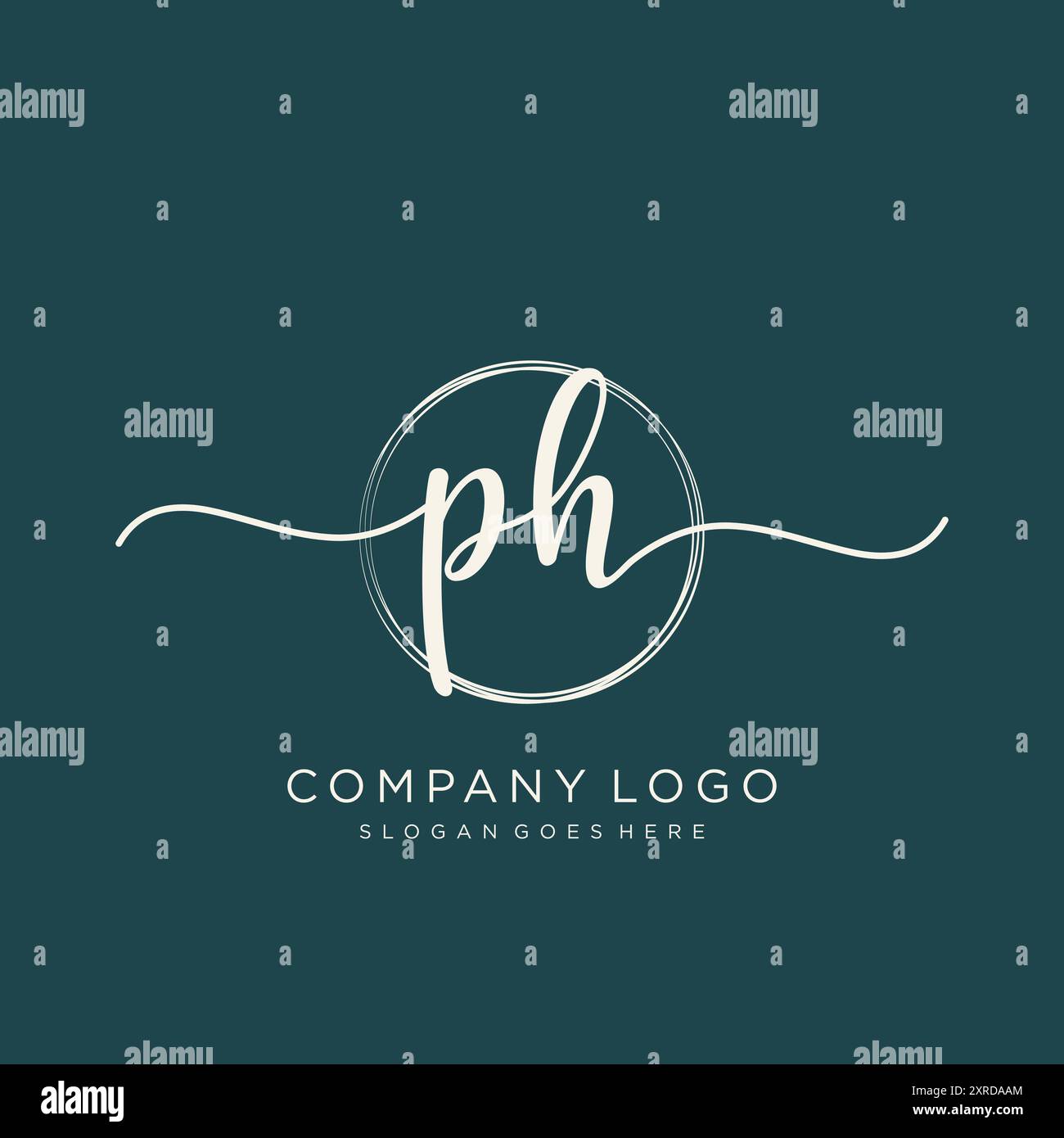 PH Initial Handwriting Logo Design Stock Vector Image & Art - Alamy