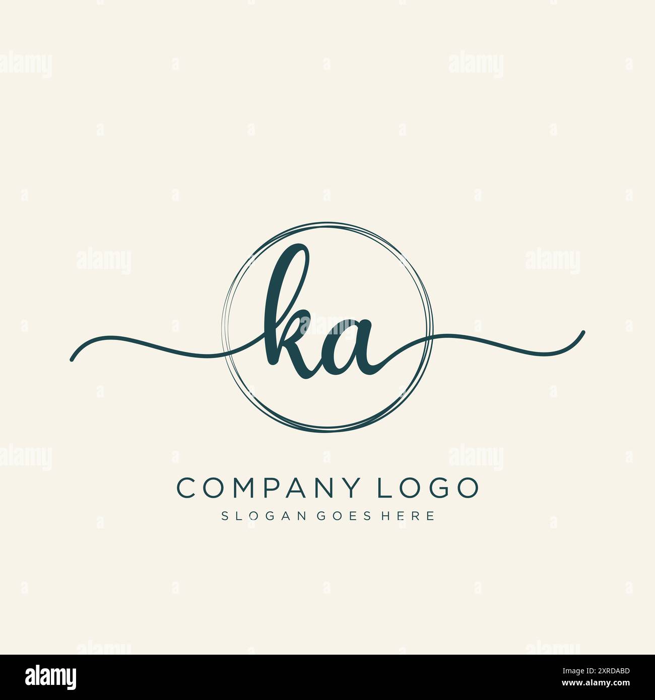 KA Initial Handwriting Logo Design Stock Vector Image & Art - Alamy