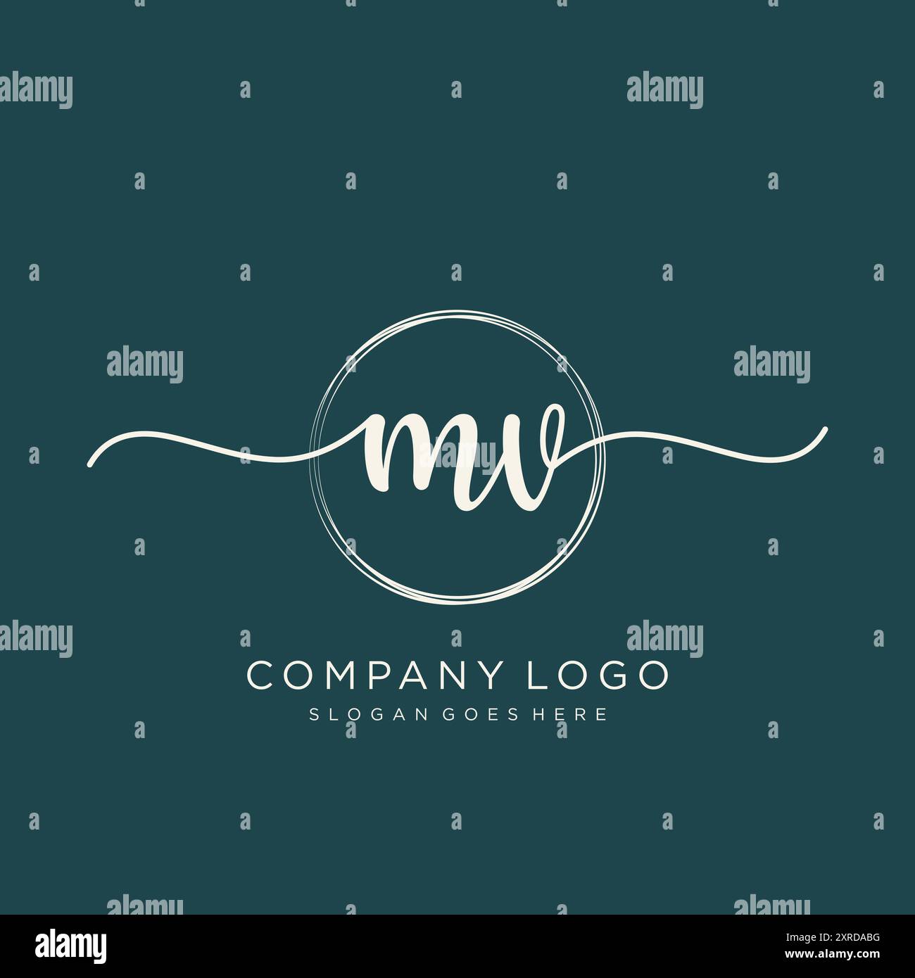 MV Initial Handwriting Logo Design Stock Vector Image & Art - Alamy