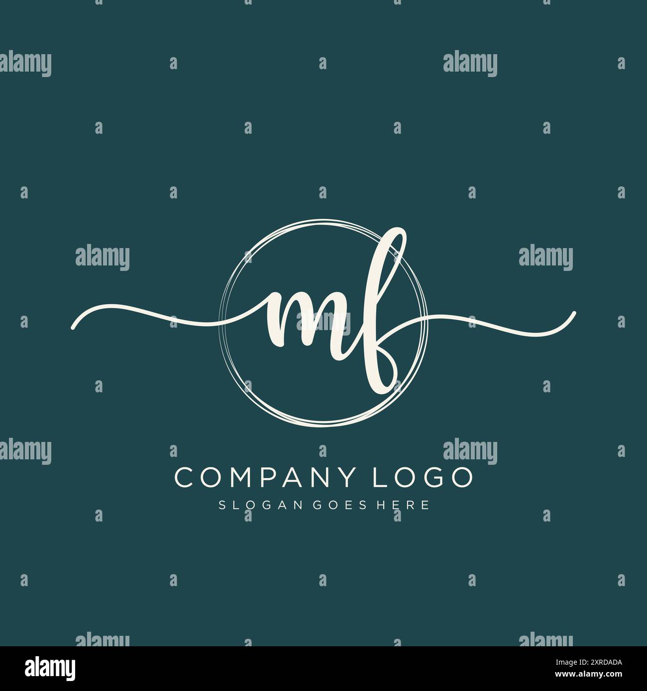 MF Initial Handwriting Logo Design Stock Vector Image & Art - Alamy