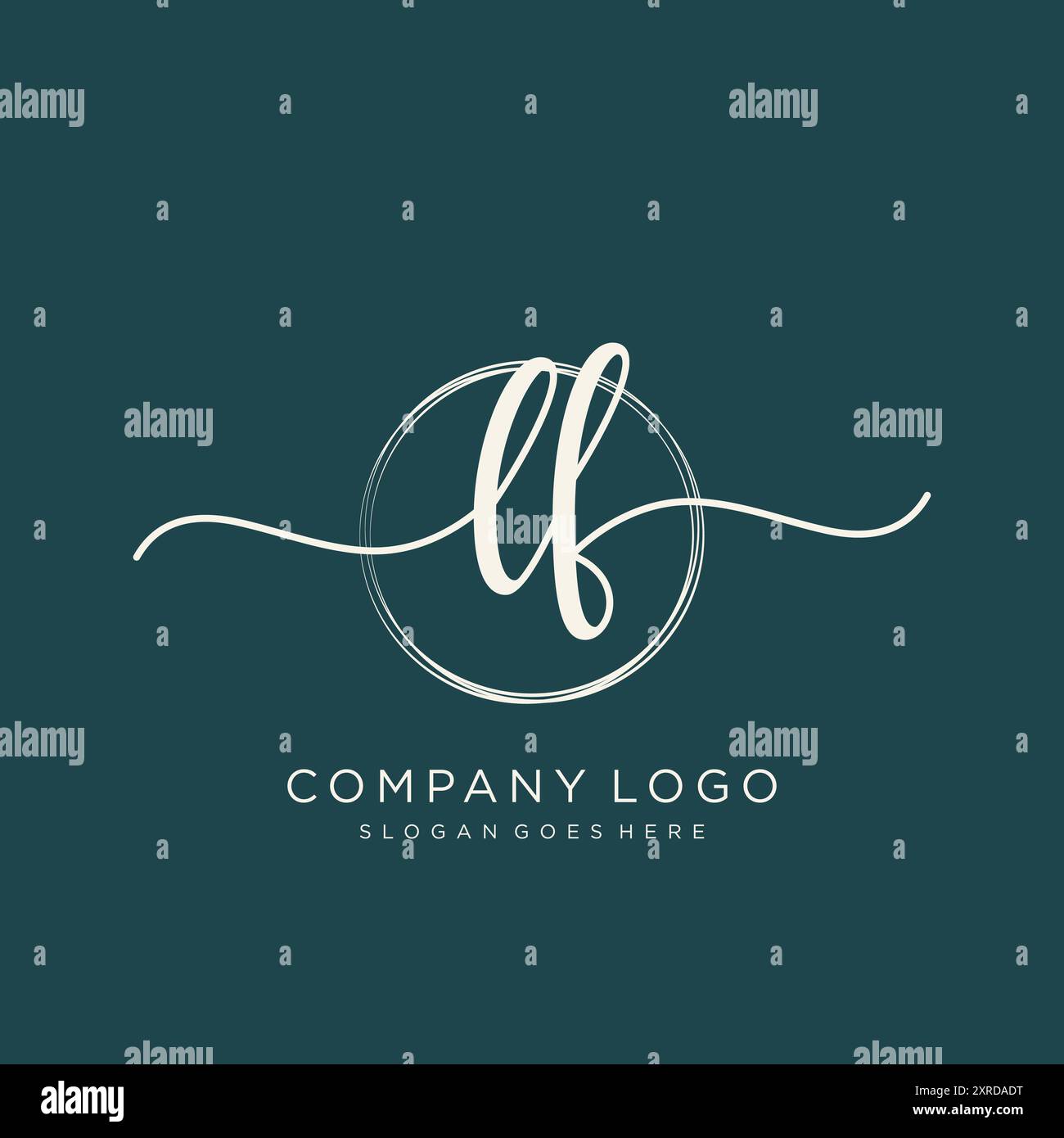 LF Initial Handwriting Logo Design Stock Vector Image & Art - Alamy