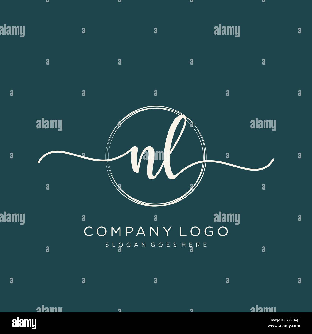 Nl letter design hi-res stock photography and images - Alamy