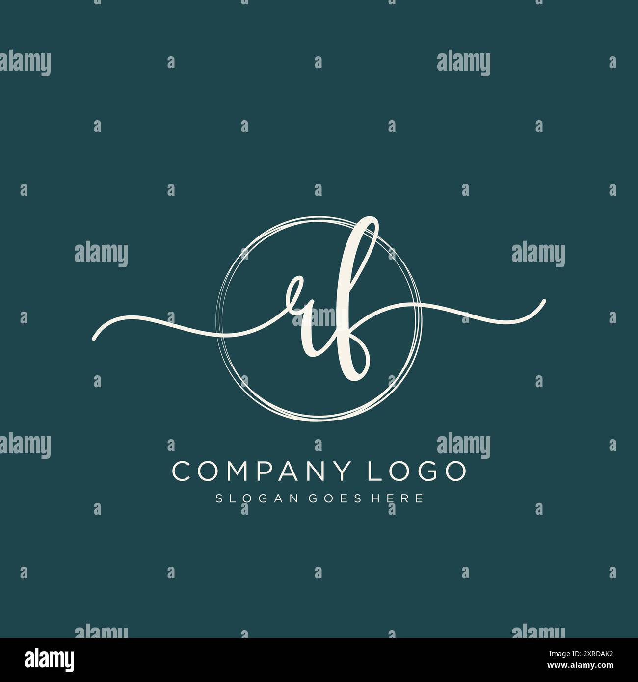 RF Initial Handwriting Logo Design Stock Vector Image & Art - Alamy