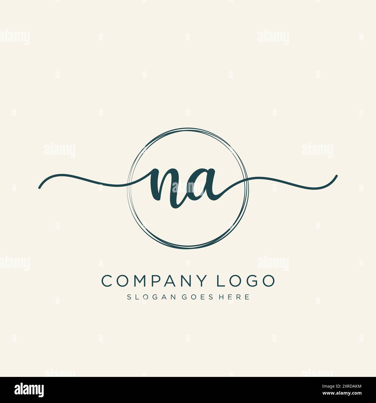 NA Initial Handwriting Logo Design Stock Vector Image & Art - Alamy