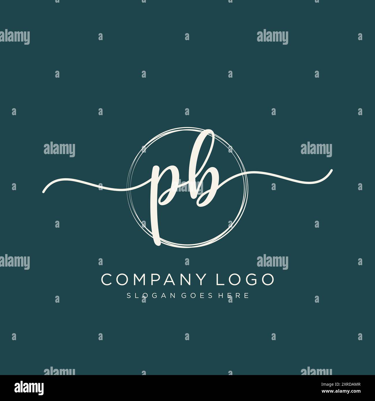 PB Initial Handwriting Logo Design Stock Vector Image & Art - Alamy