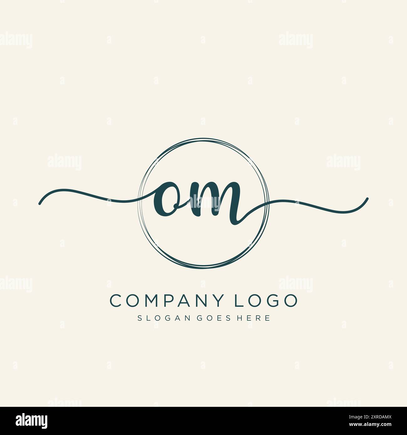Initial om logo hi-res stock photography and images - Alamy