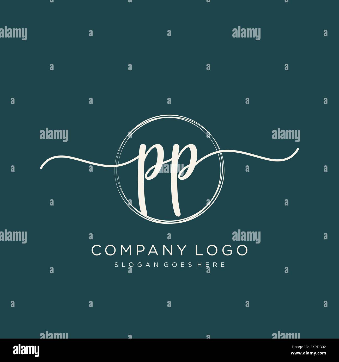 PP Initial Handwriting Logo Design Stock Vector Image & Art - Alamy