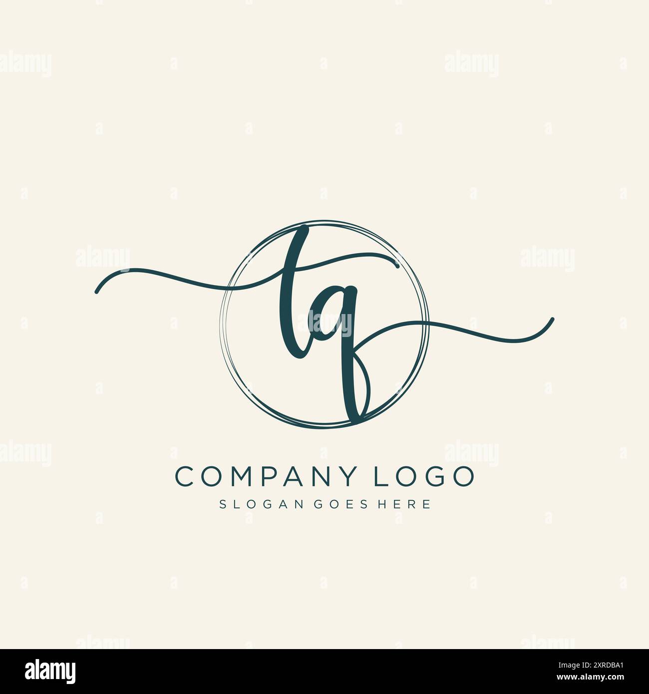 TQ Initial Handwriting Logo Design Stock Vector Image & Art - Alamy
