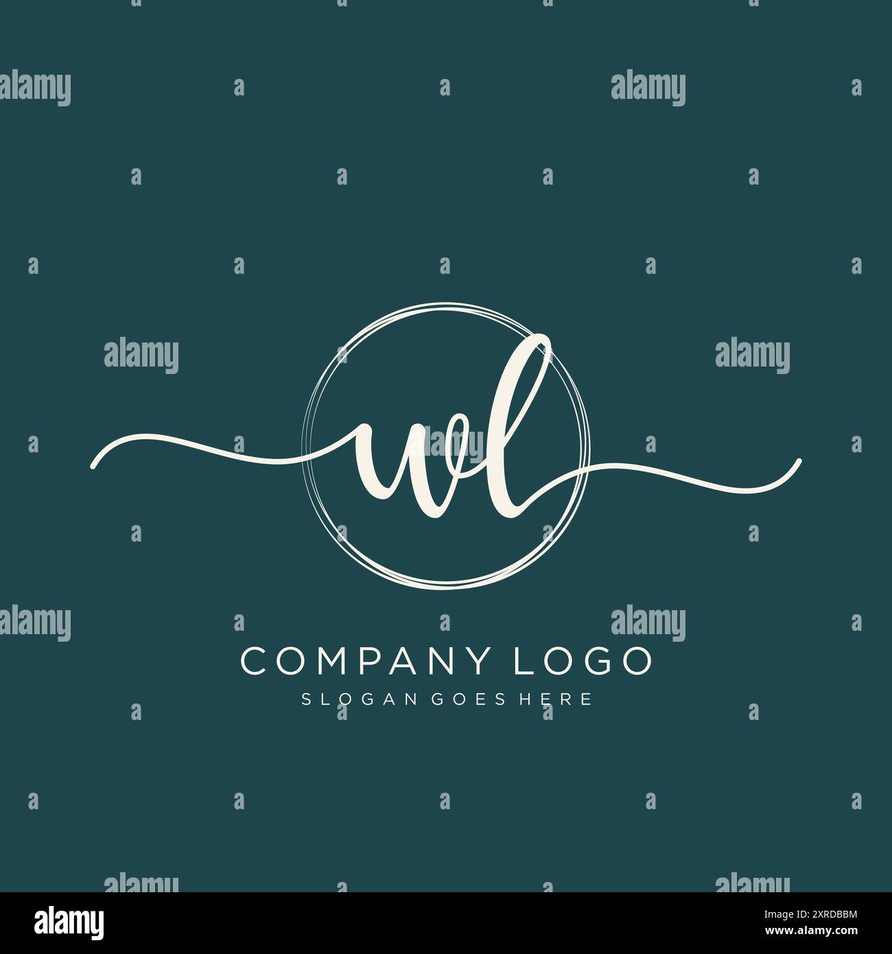 WL Initial Handwriting Logo Design Stock Vector Image & Art - Alamy