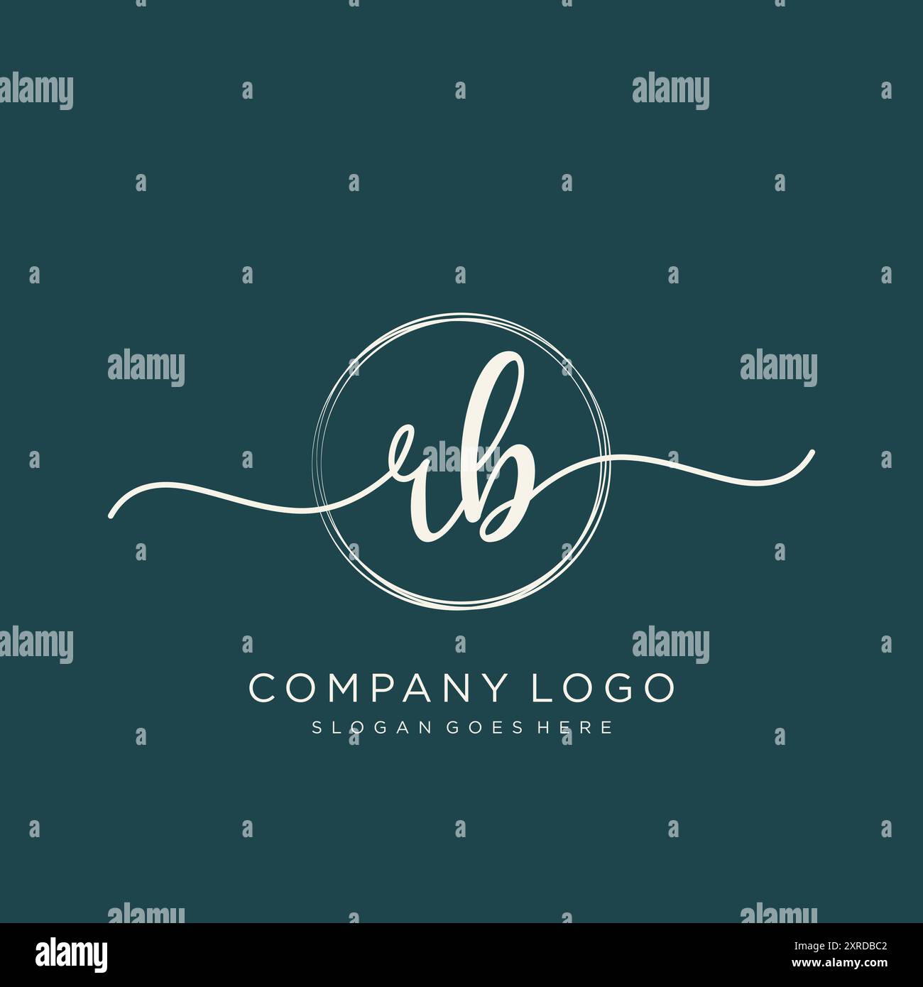 RB Initial Handwriting Logo Design Stock Vector Image & Art - Alamy
