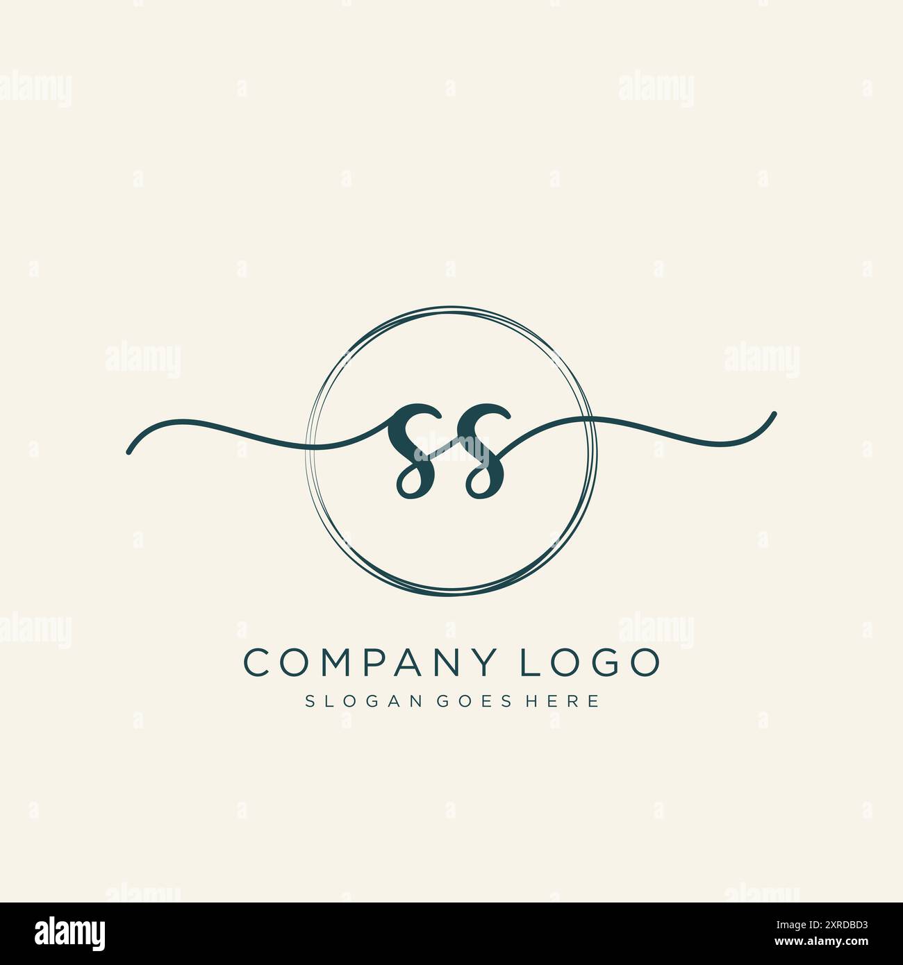 SS Initial Handwriting Logo Design Stock Vector Image & Art - Alamy