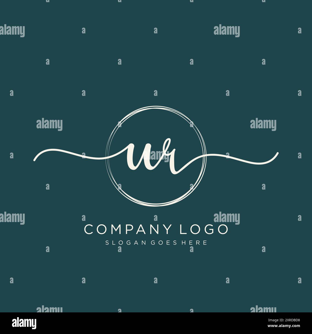 UR Initial Handwriting Logo Design Stock Vector Image & Art - Alamy
