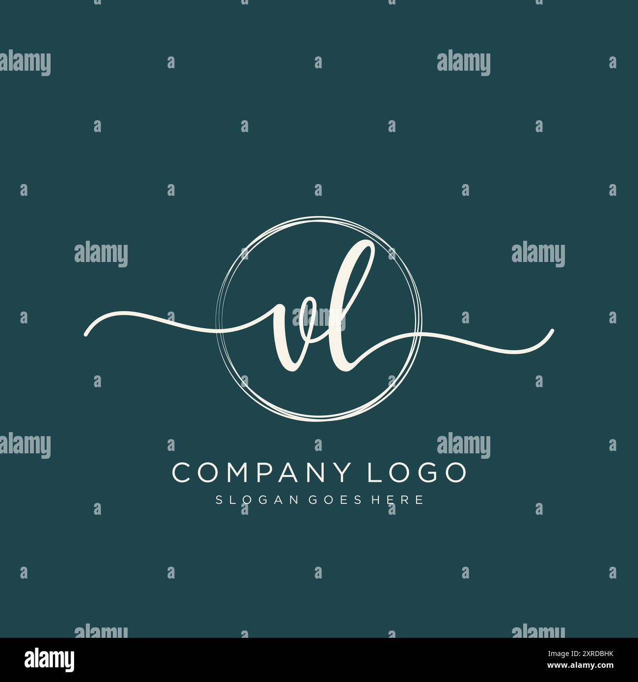 VL Initial Handwriting Logo Design Stock Vector Image & Art - Alamy