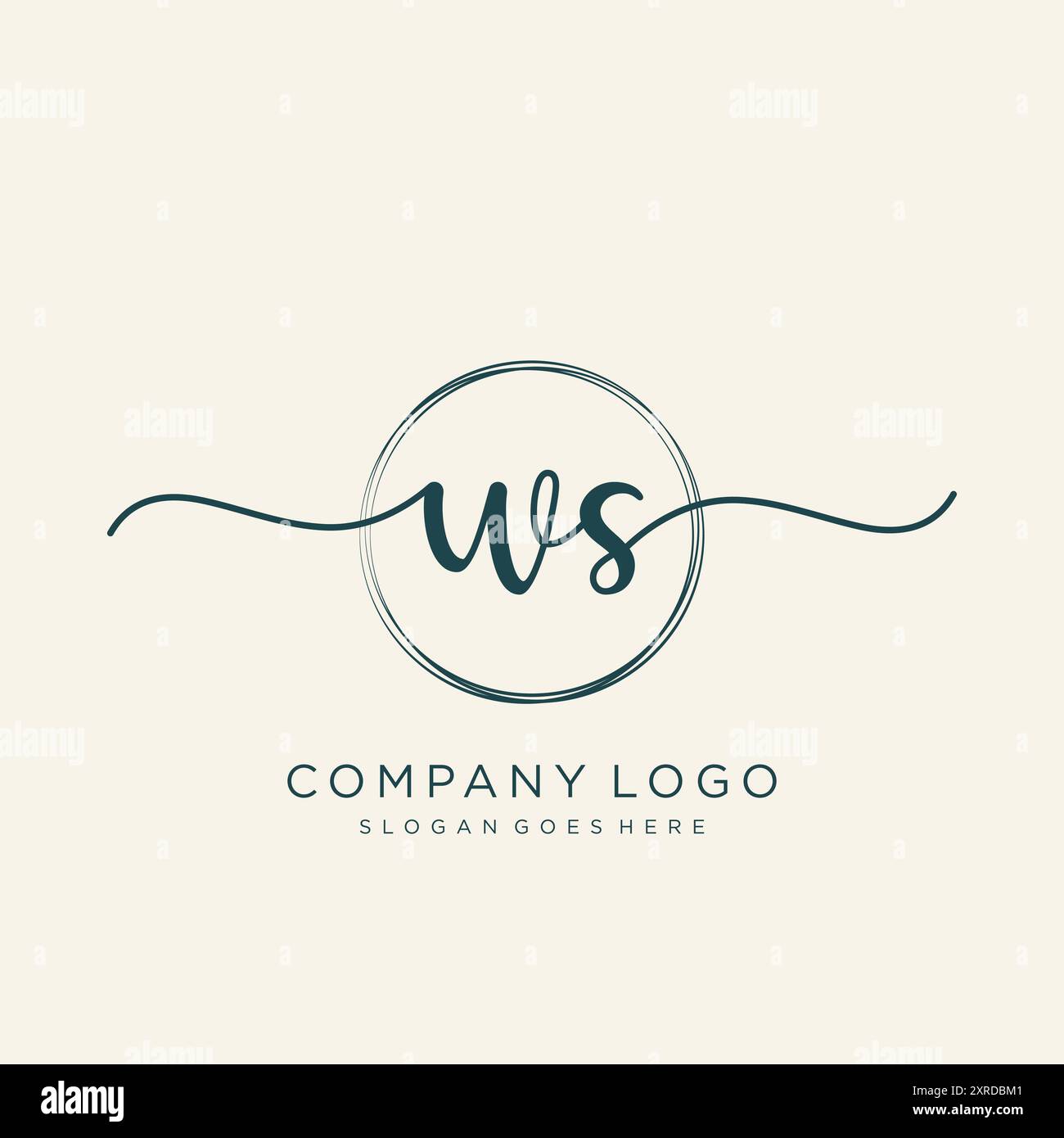 WS Initial Handwriting Logo Design Stock Vector Image & Art - Alamy