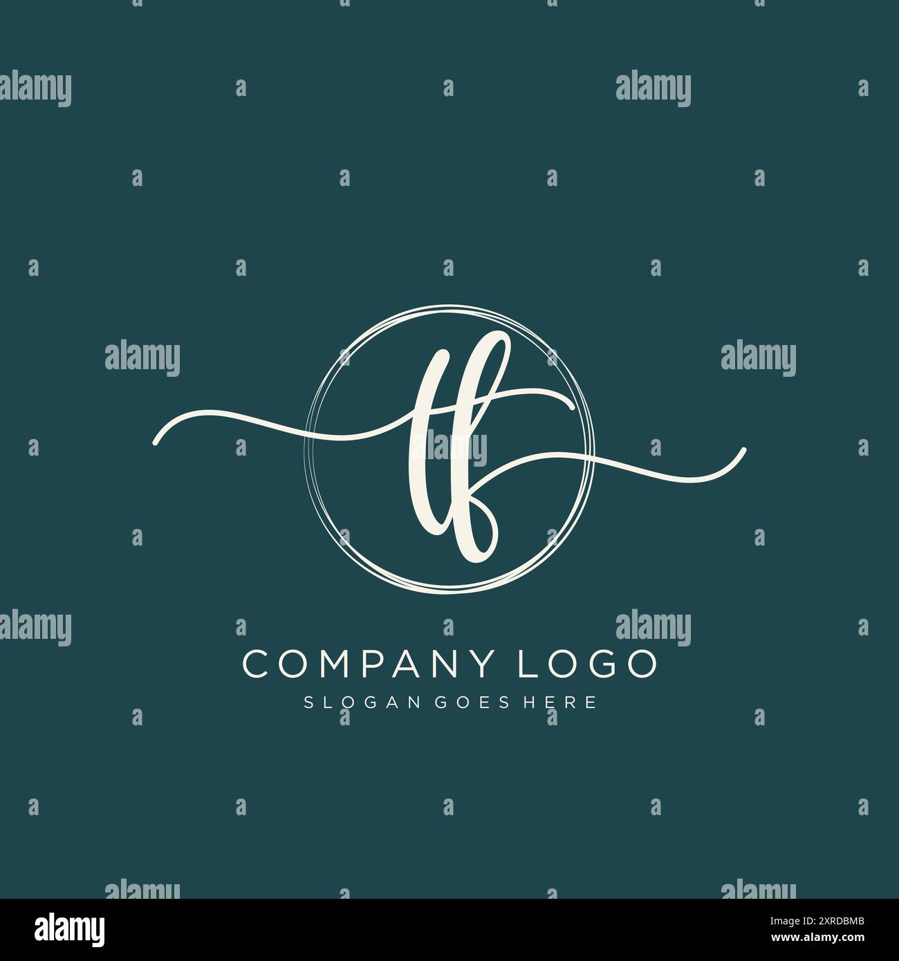 TF Initial Handwriting Logo Design Stock Vector Image & Art - Alamy