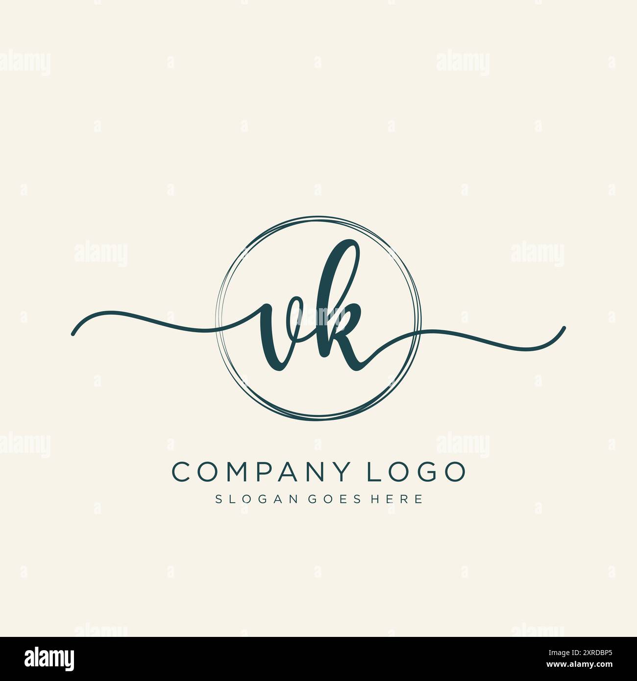 Initial logo vk monogram hi-res stock photography and images - Alamy