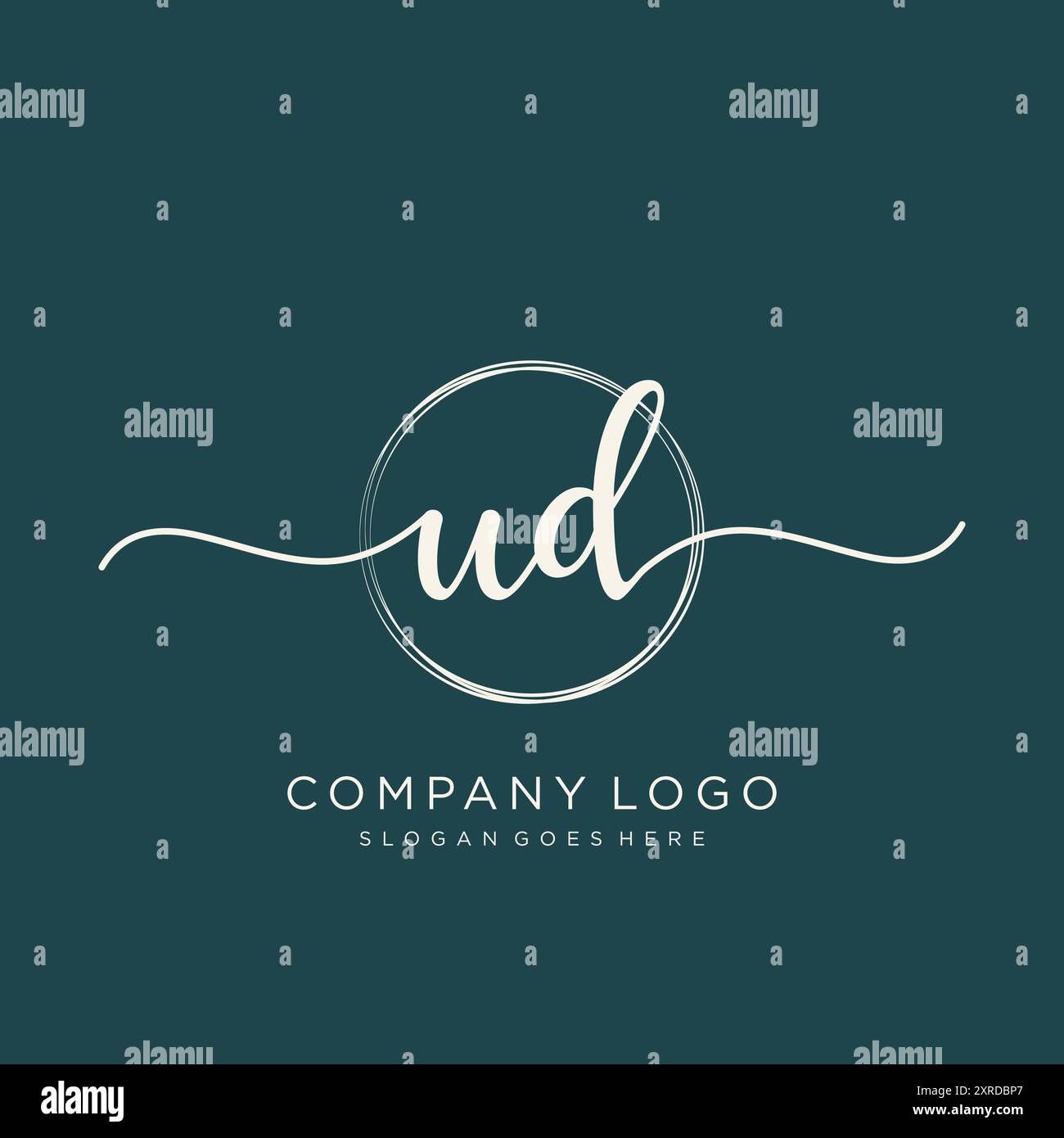 UD Initial Handwriting Logo Design Stock Vector Image & Art - Alamy