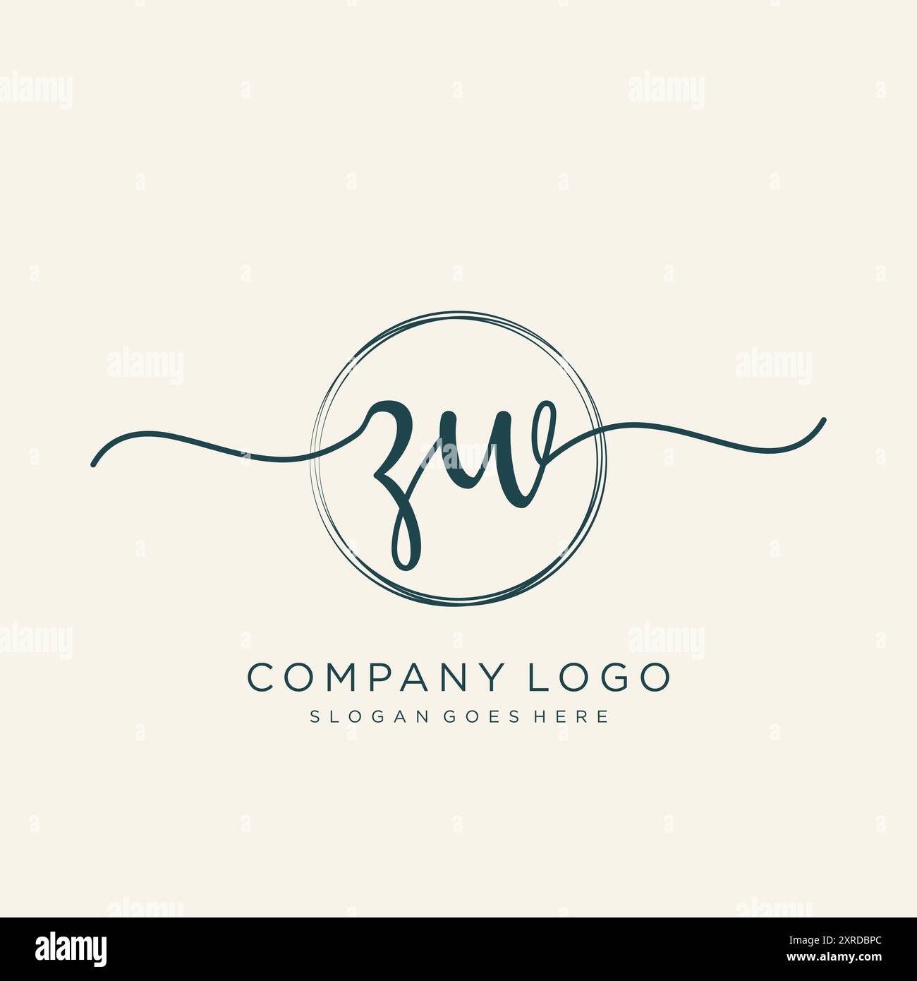 Zw letter design hi-res stock photography and images - Alamy