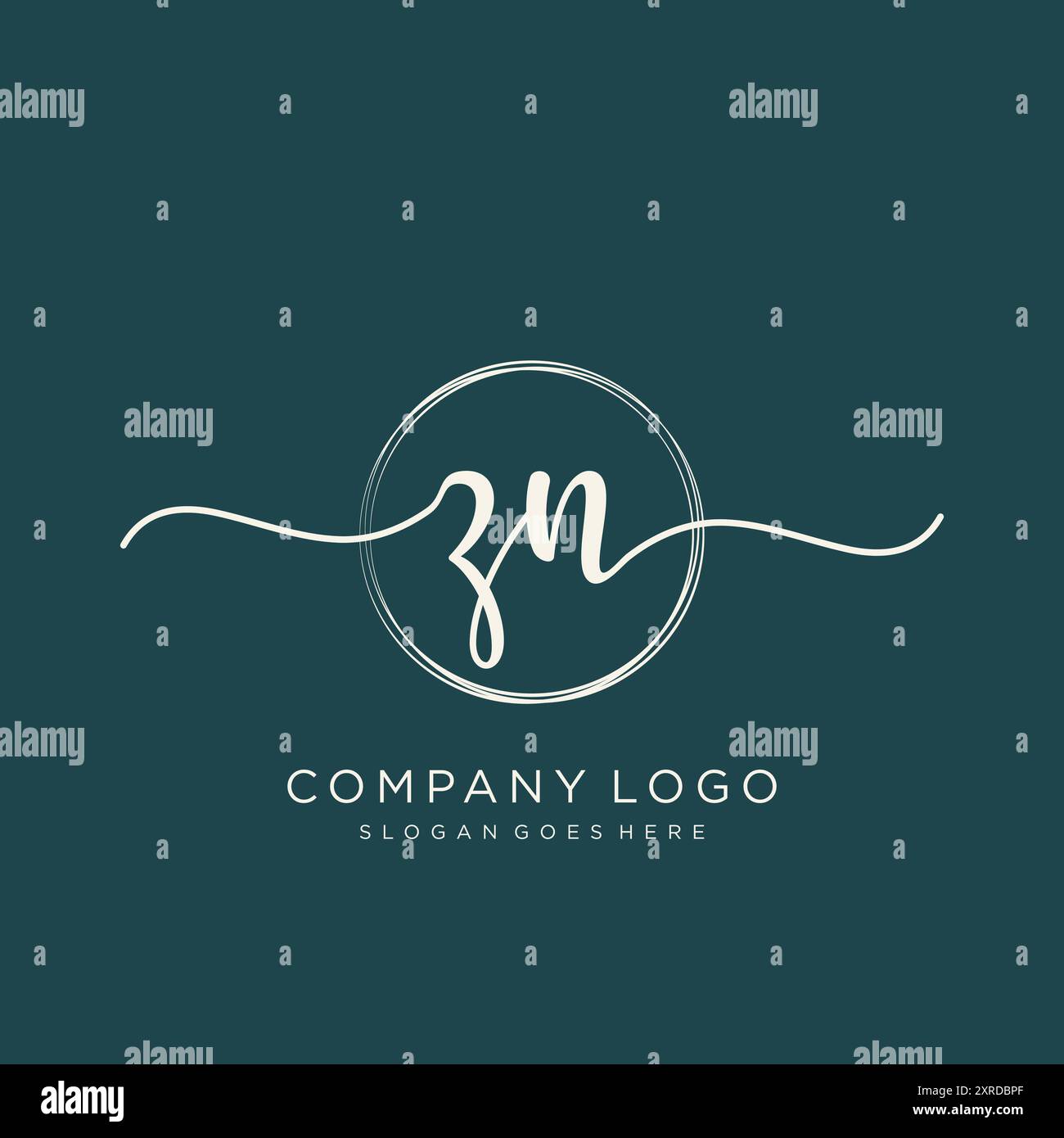 Initial zn logo hi-res stock photography and images - Alamy