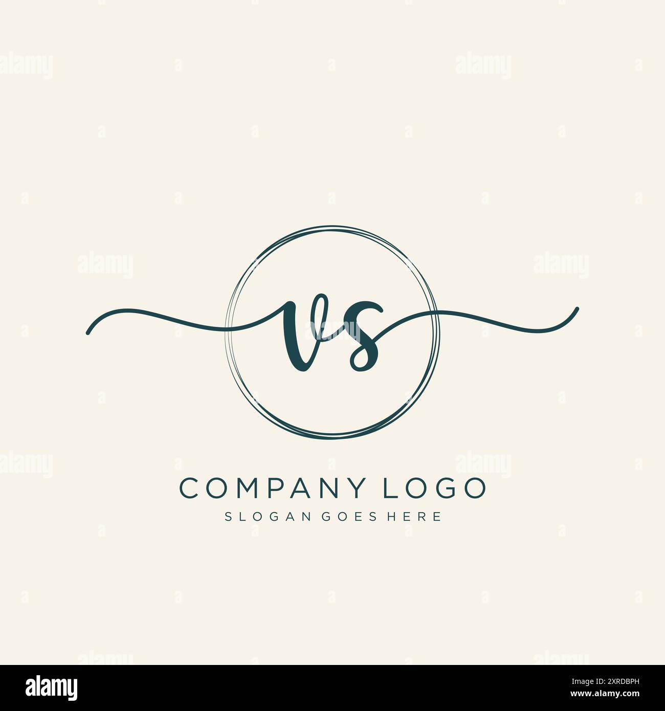 VS Initial Handwriting Logo Design Stock Vector Image & Art - Alamy