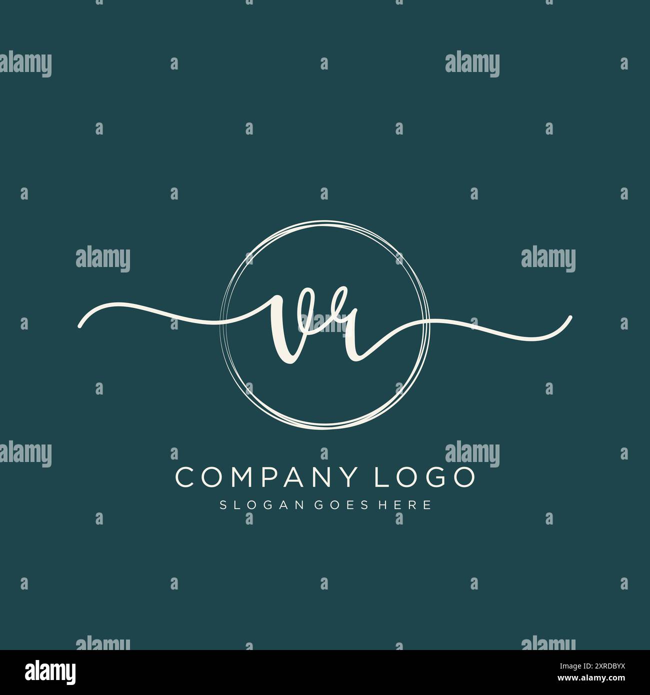 Vr initial vector vectors hi-res stock photography and images - Alamy