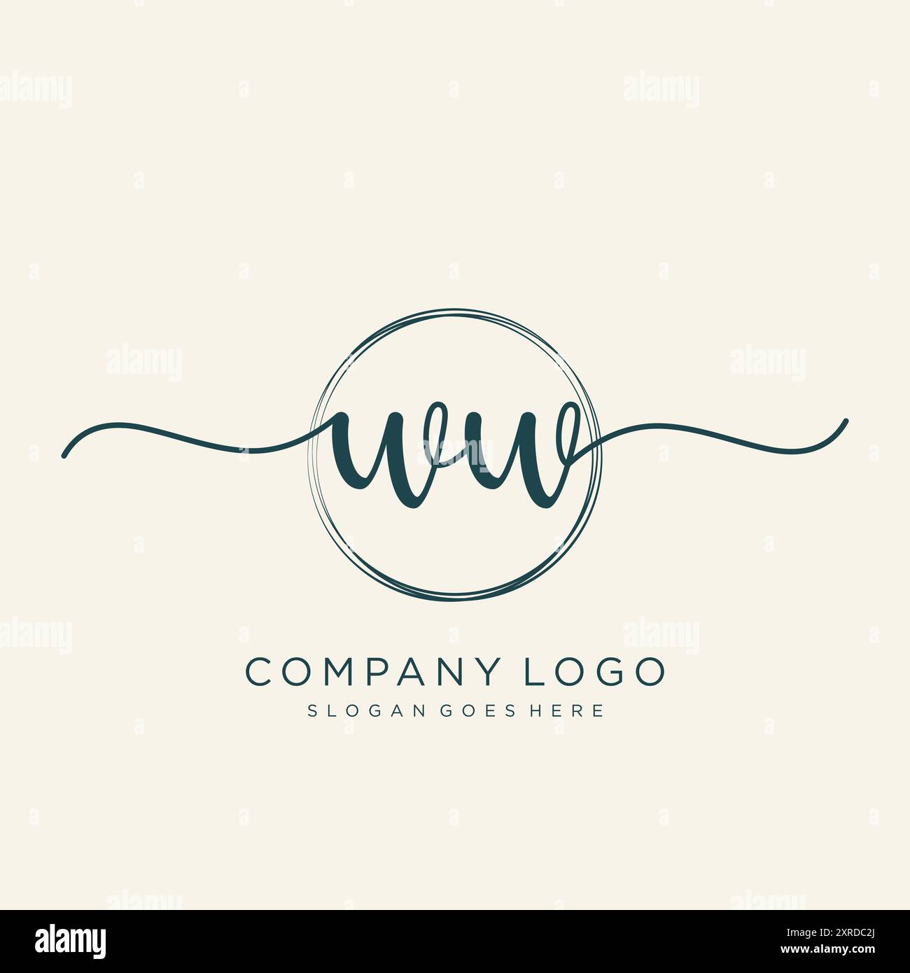 WW Initial Handwriting Logo Design Stock Vector Image & Art - Alamy