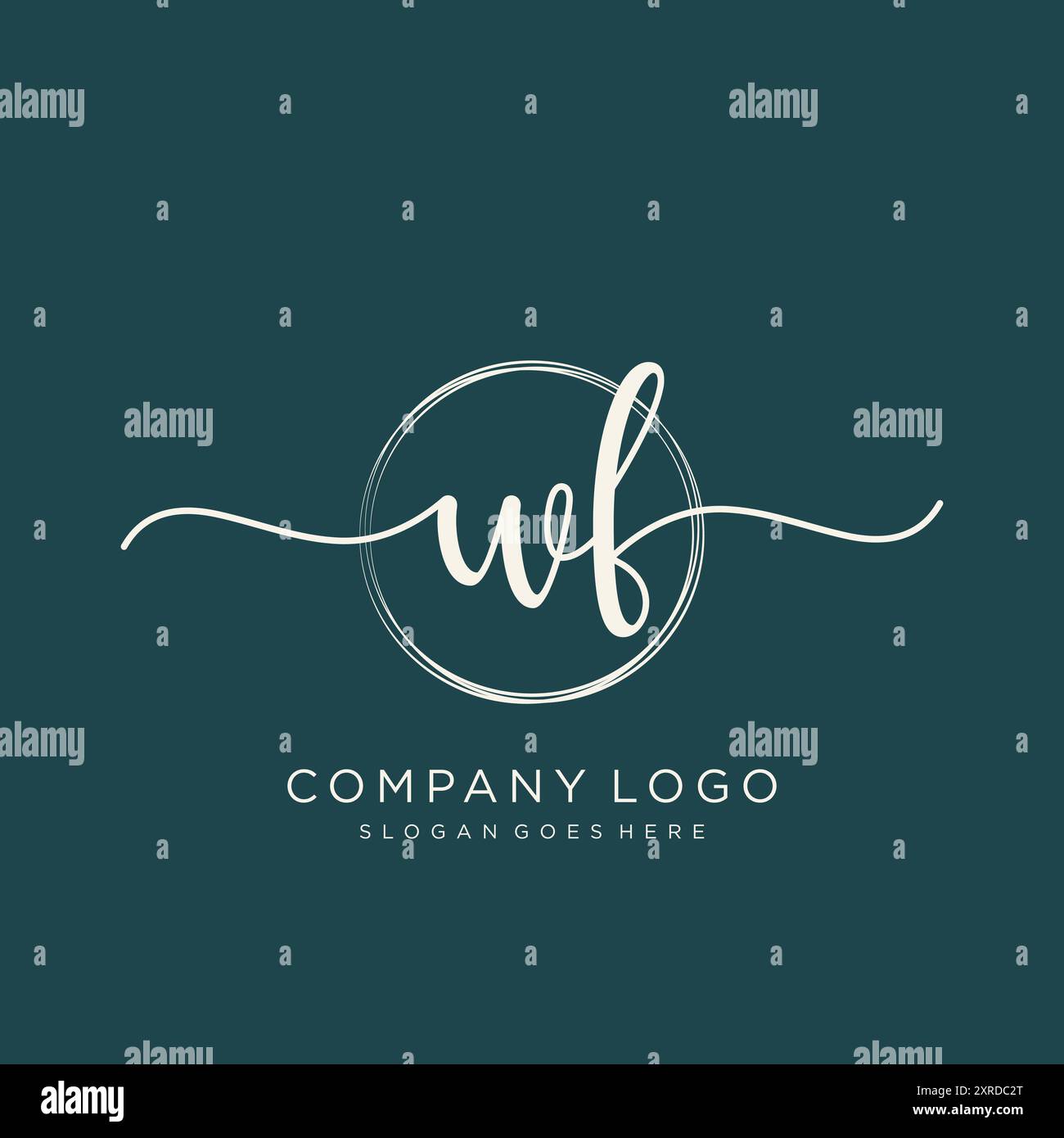 Initial wf icon vector vectors hi-res stock photography and images - Alamy