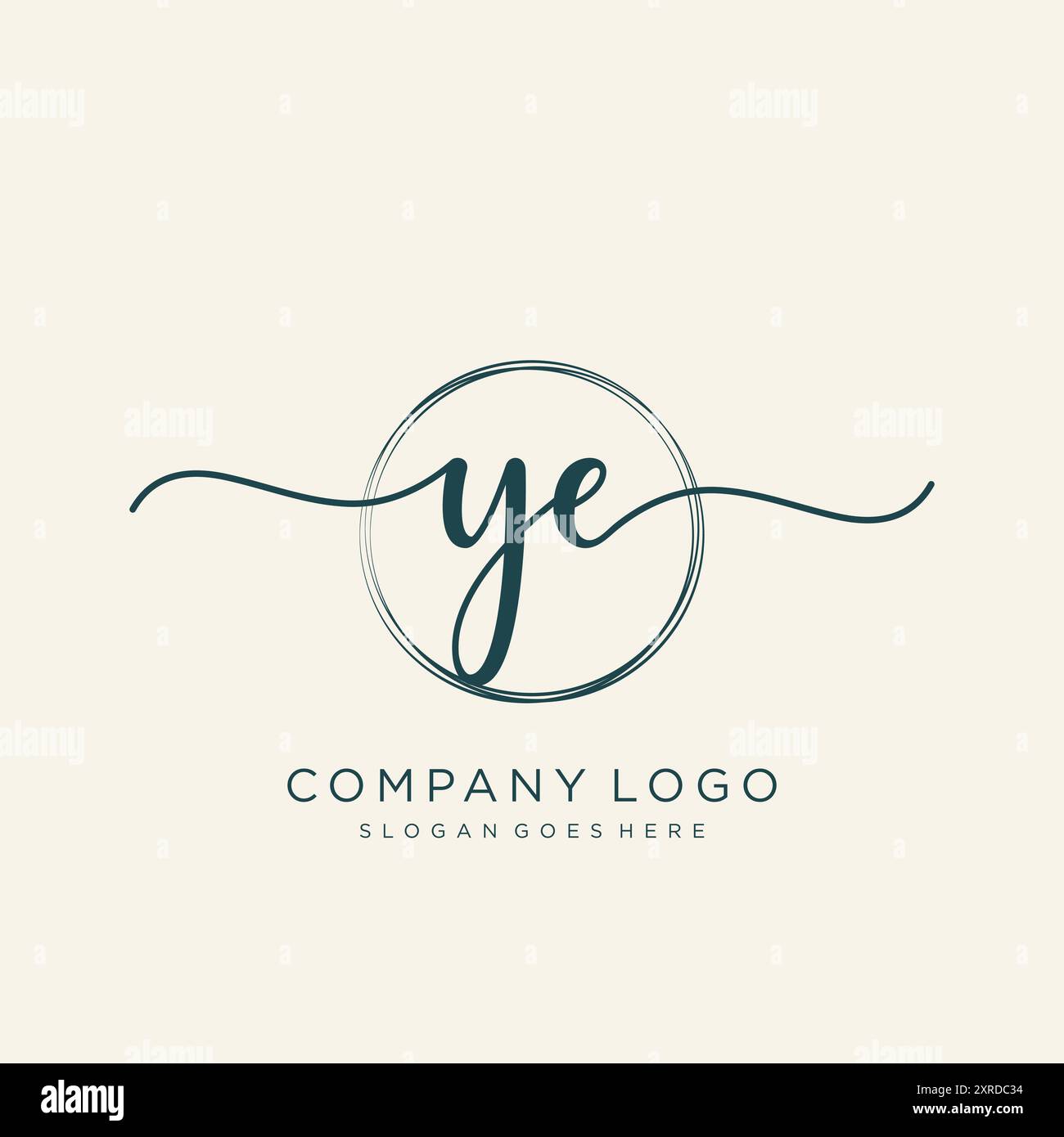 YE Initial Handwriting Logo Design Stock Vector Image & Art - Alamy