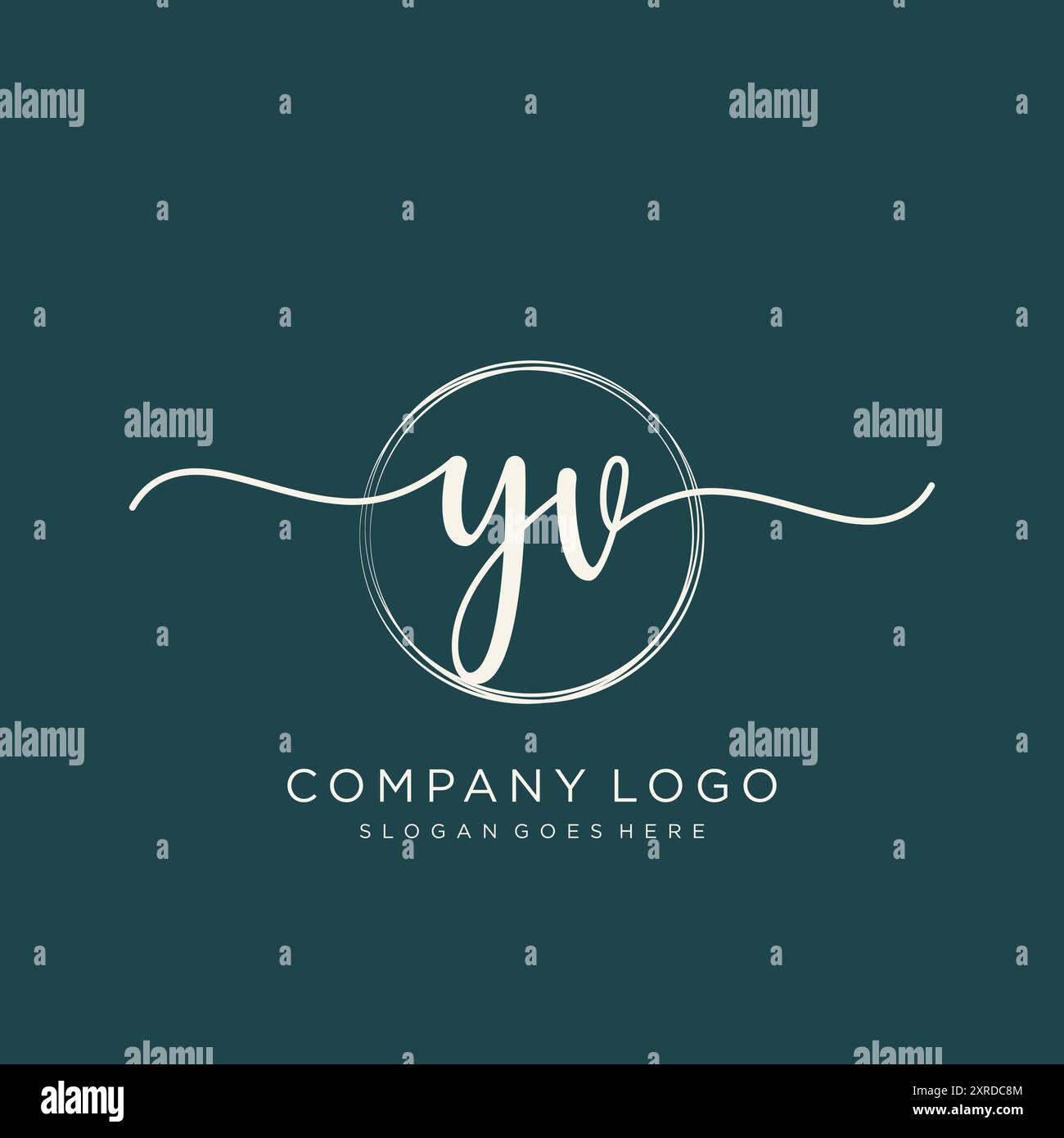YV Initial Handwriting Logo Design Stock Vector Image & Art - Alamy