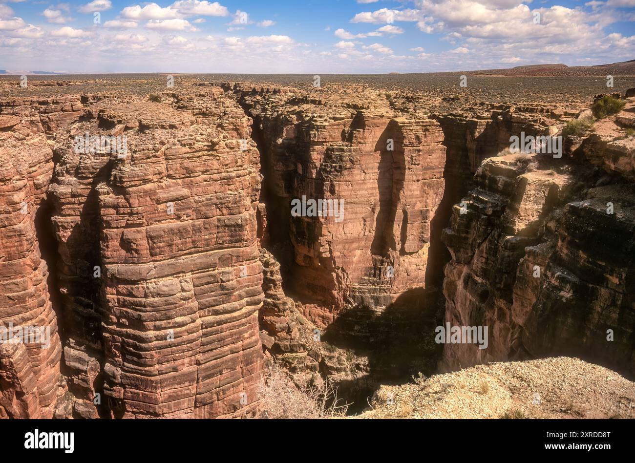 Overlook at Little Colorado River Gorge Navajo Tribal Park where far ...