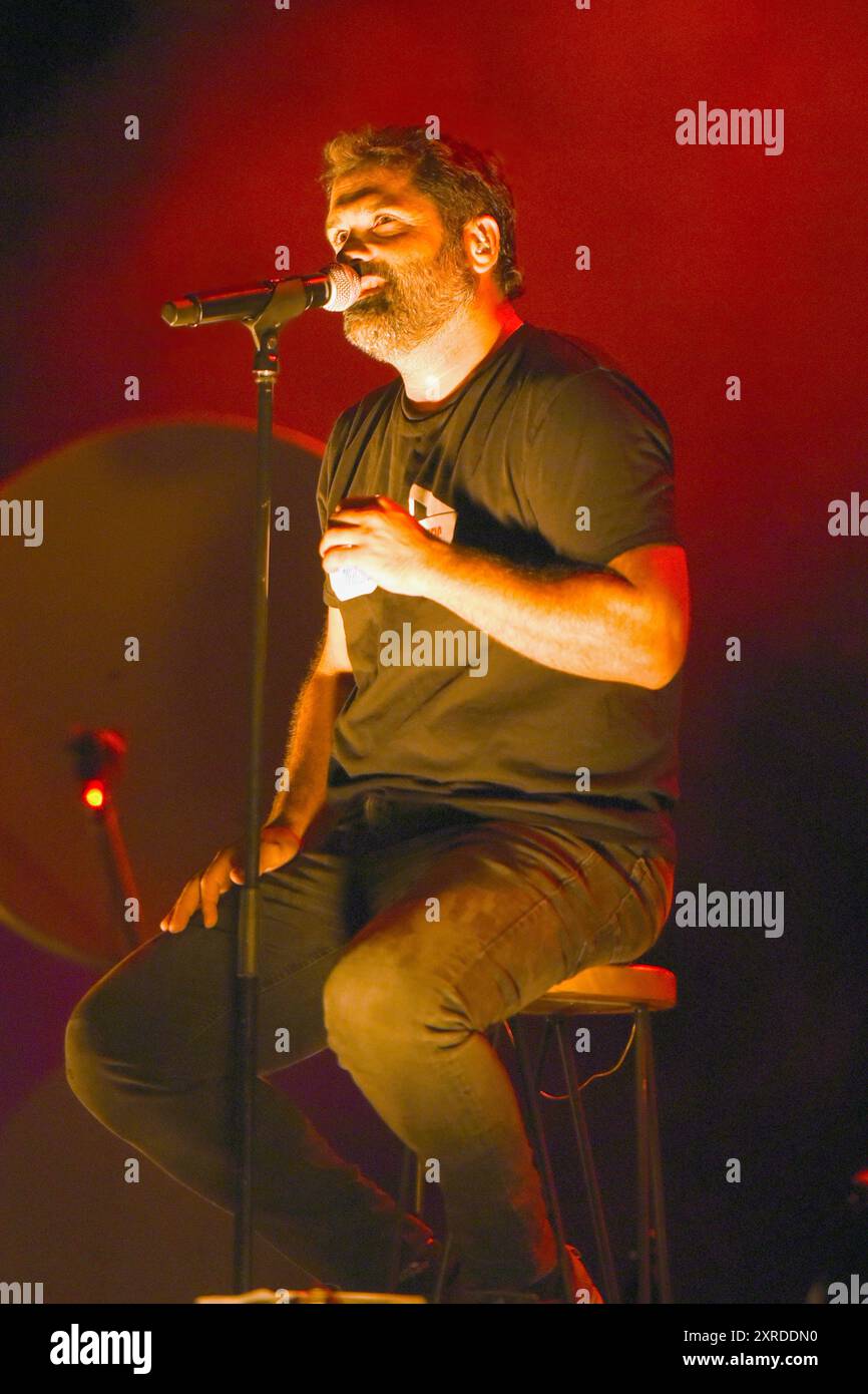 Sitges, Spain. 09th Aug, 2024. Pau Debon, singer of the group Antonia ...