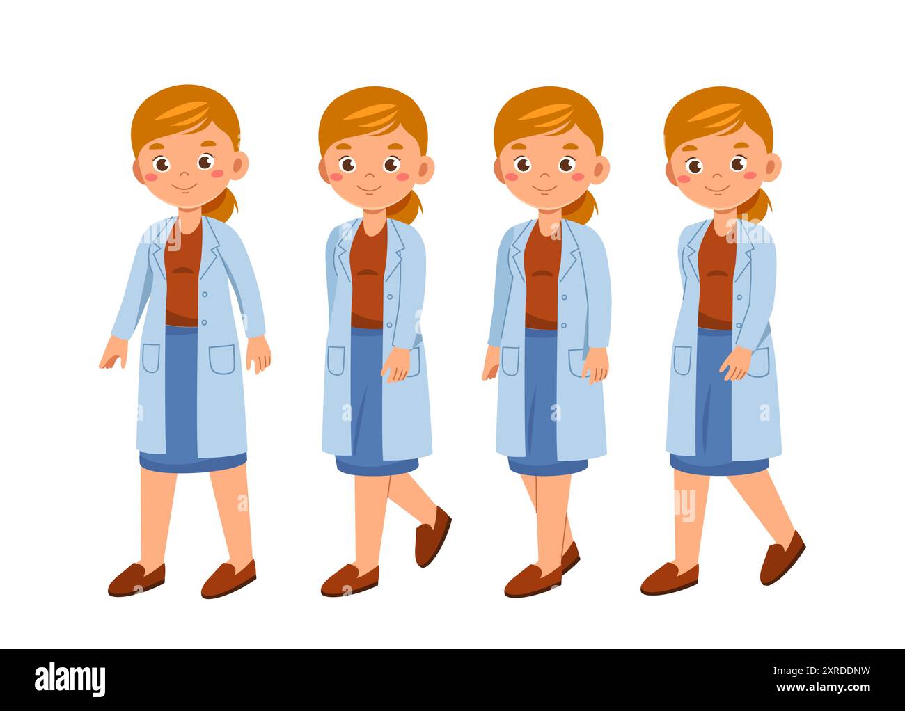 Female doctor constructor. Woman in medical uniform. Kit for creating ...