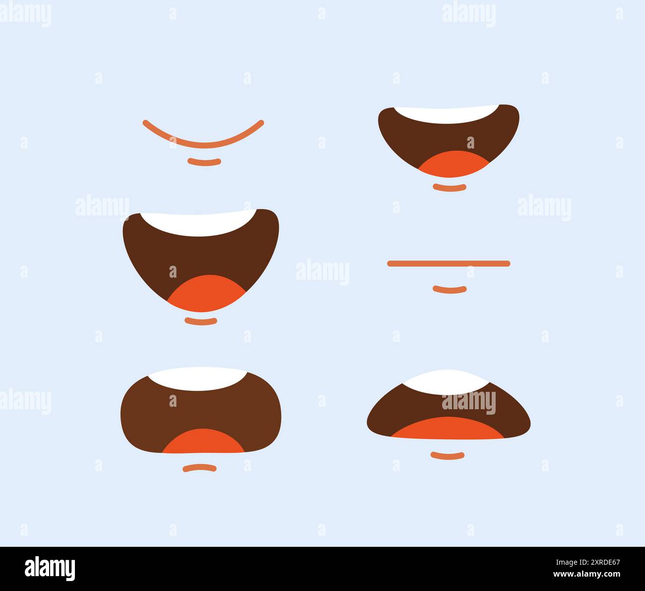 Man face constructor. Different emotions and feelings. Kit for creating ...