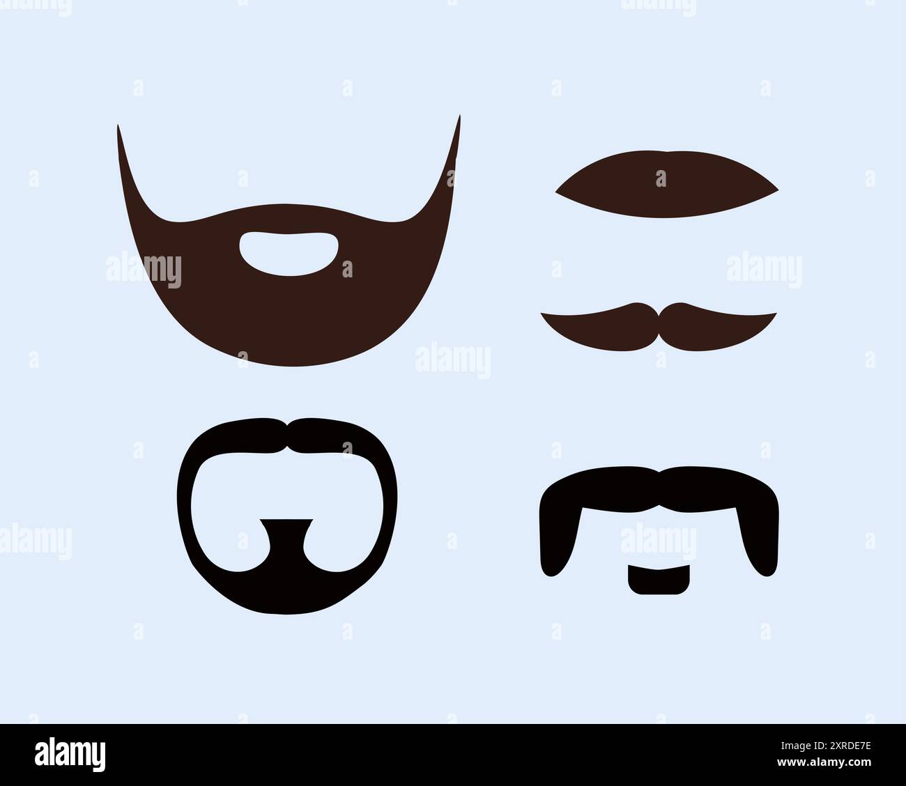 Man face constructor. Various mens facial hairstyles. Kit for creating ...