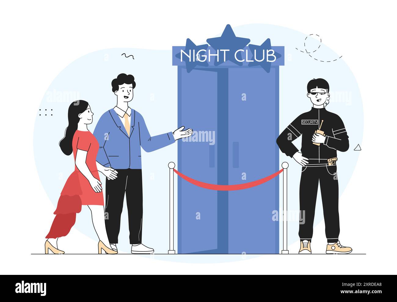 Woman outside night club Stock Vector Images - Alamy