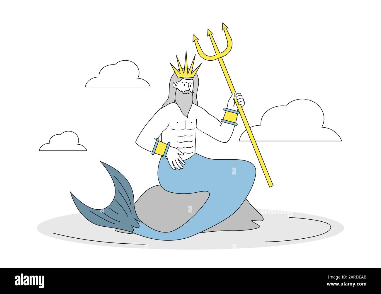 Poseidon trident tail Stock Vector Images - Alamy